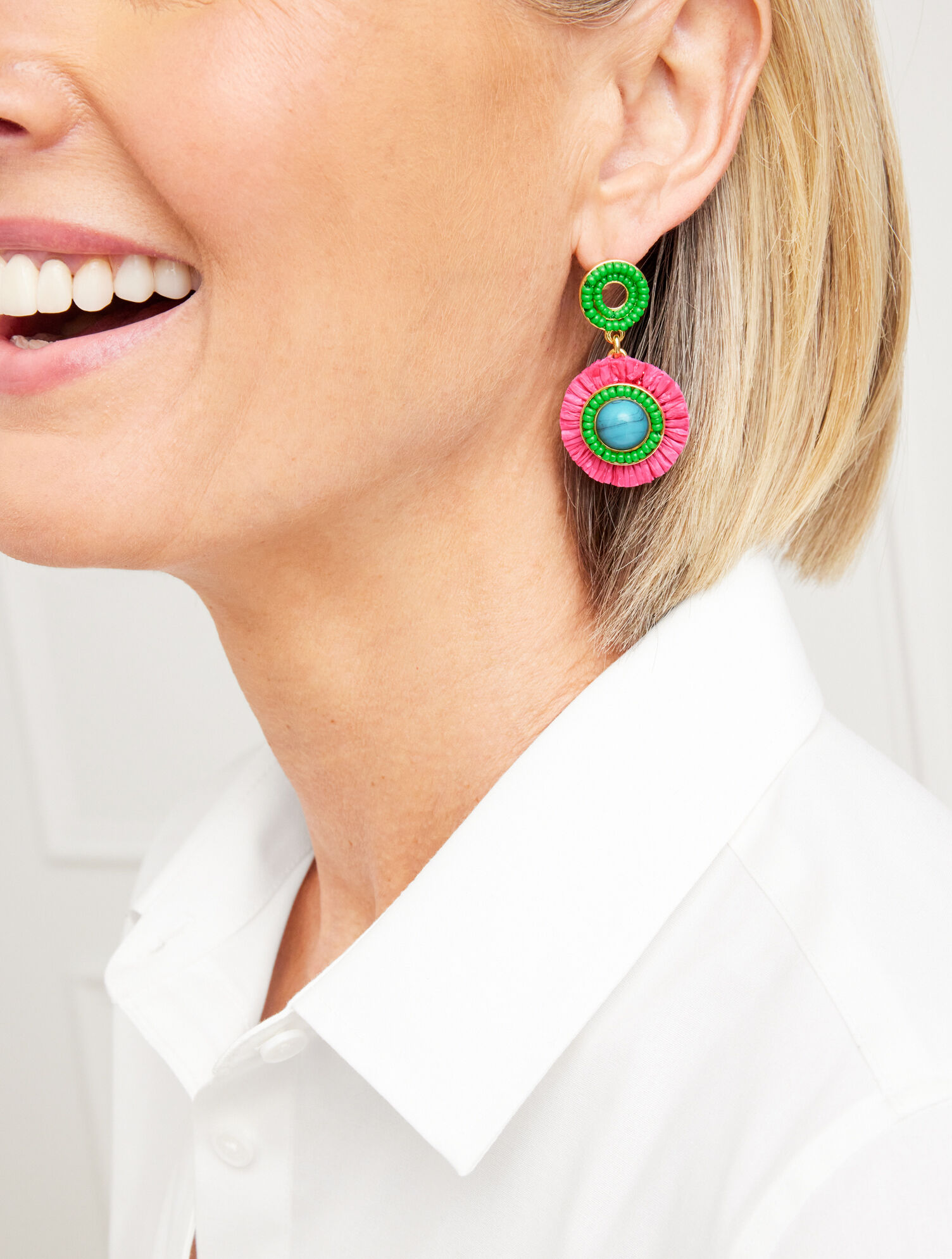 Raffia Burst Drop Earrings | Talbots