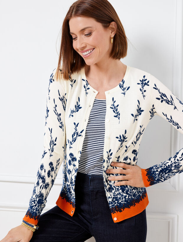 Charming Cardigan - Falling Florals | Talbots