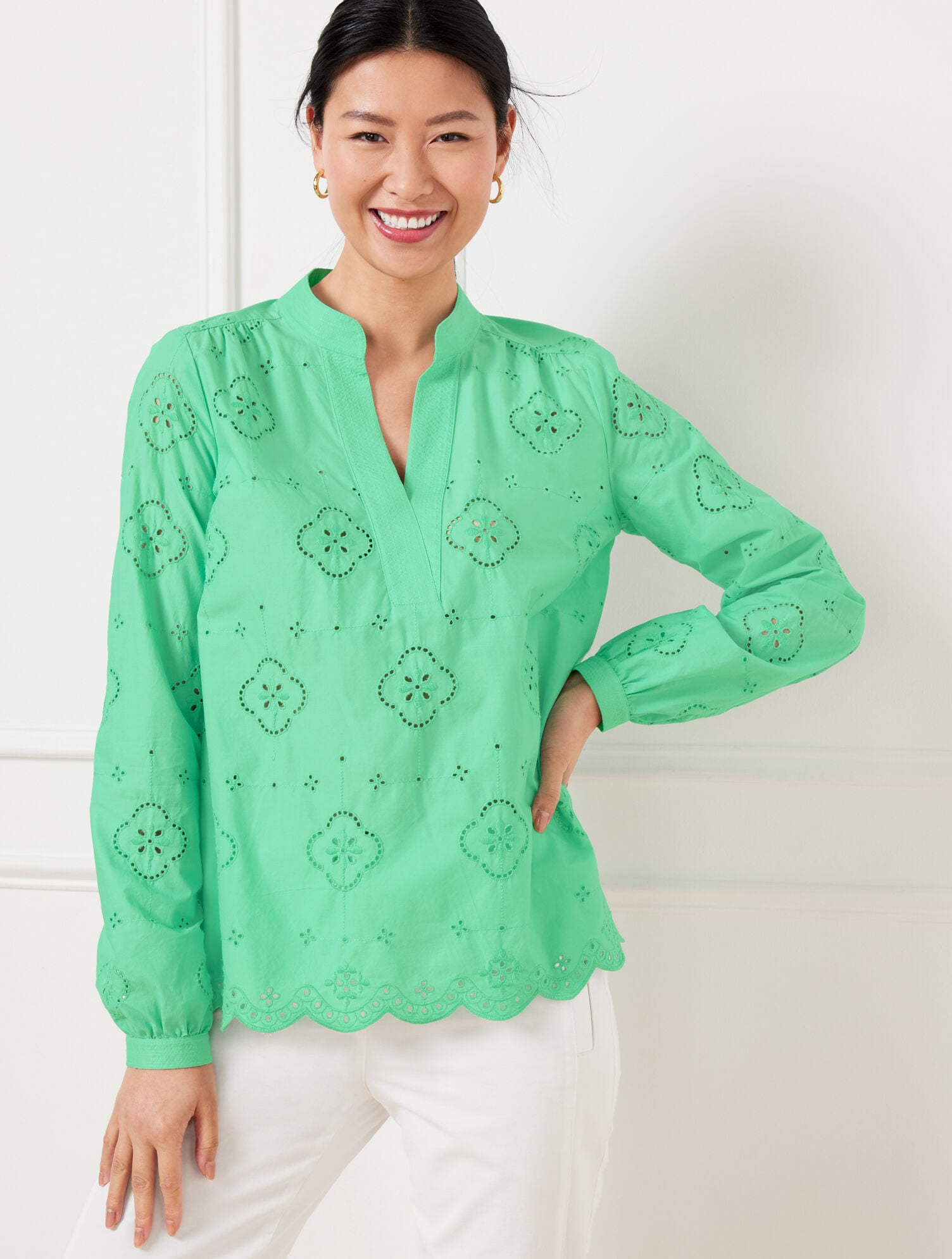 Floral Embroidered Top | Talbots