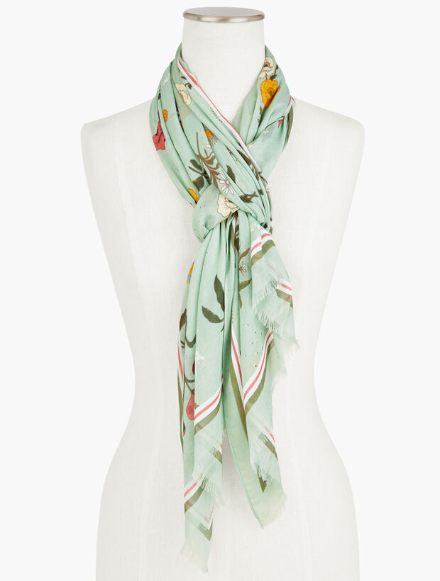 Floating Floral Oblong Scarf | Talbots