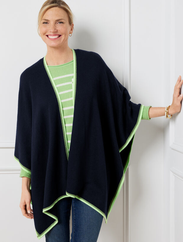 Solid Knit Ruana | Talbots