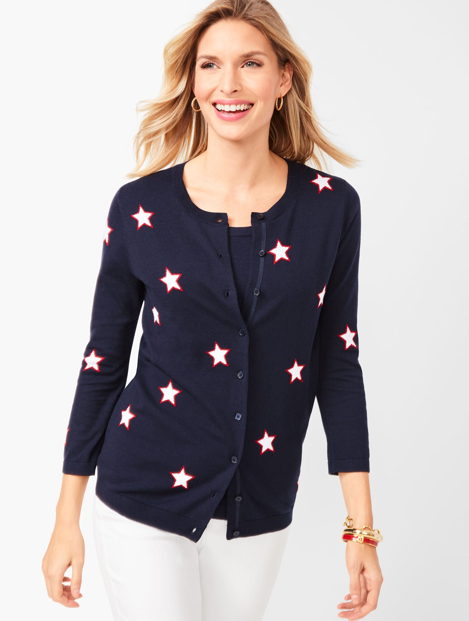 Charming Cardigan - Star Print | Talbots