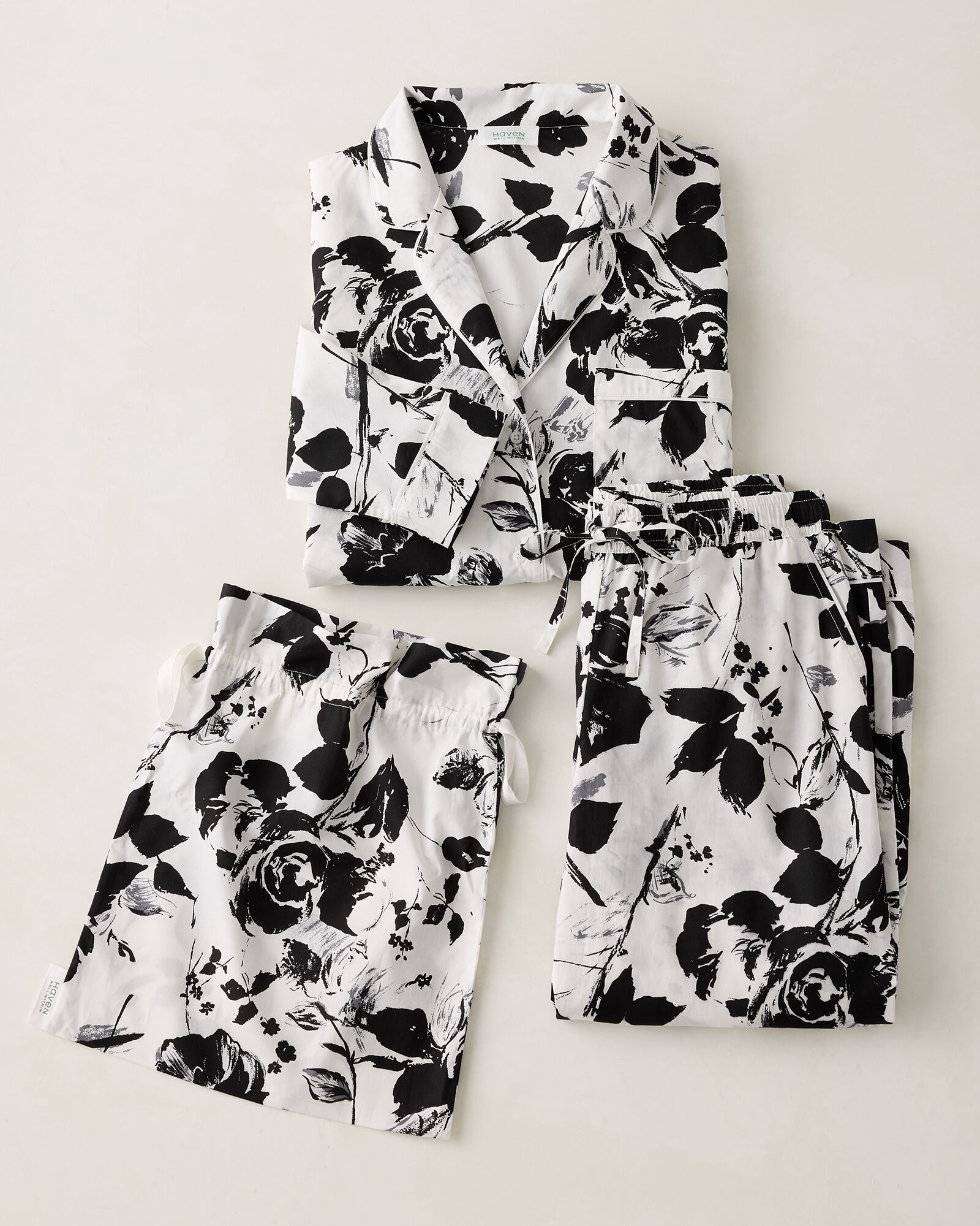 Organic Cotton Poplin Modern Floral Pajama Set | Haven Well Within
