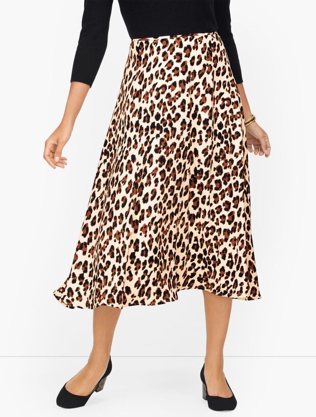 Midi Skirt - Leopard Print | Talbots
