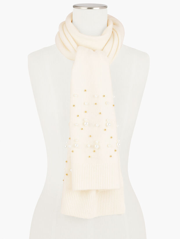 Pearl Embellished Scarf | Talbots