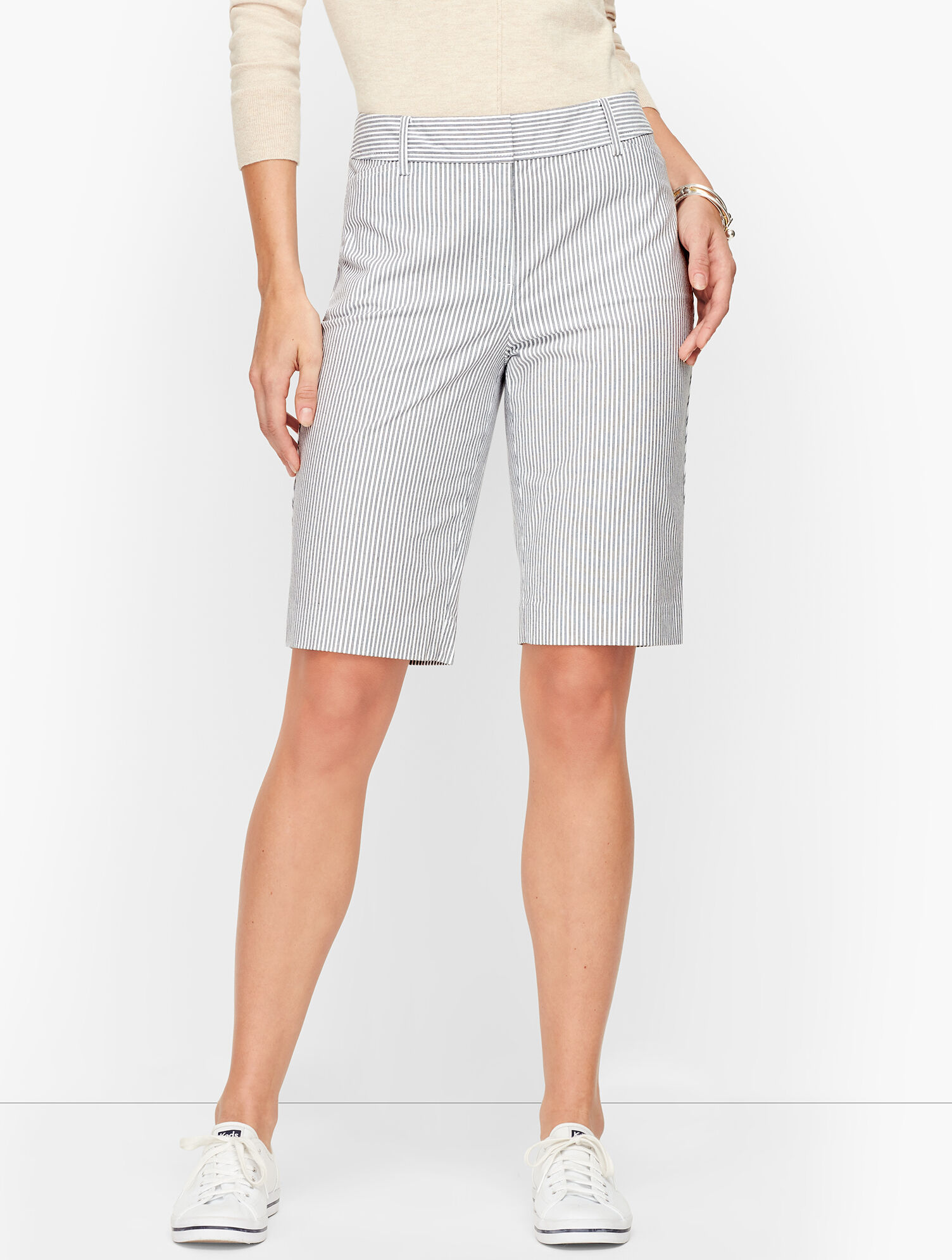 Perfect Shorts - Bermuda - Railroad Stripe | Talbots