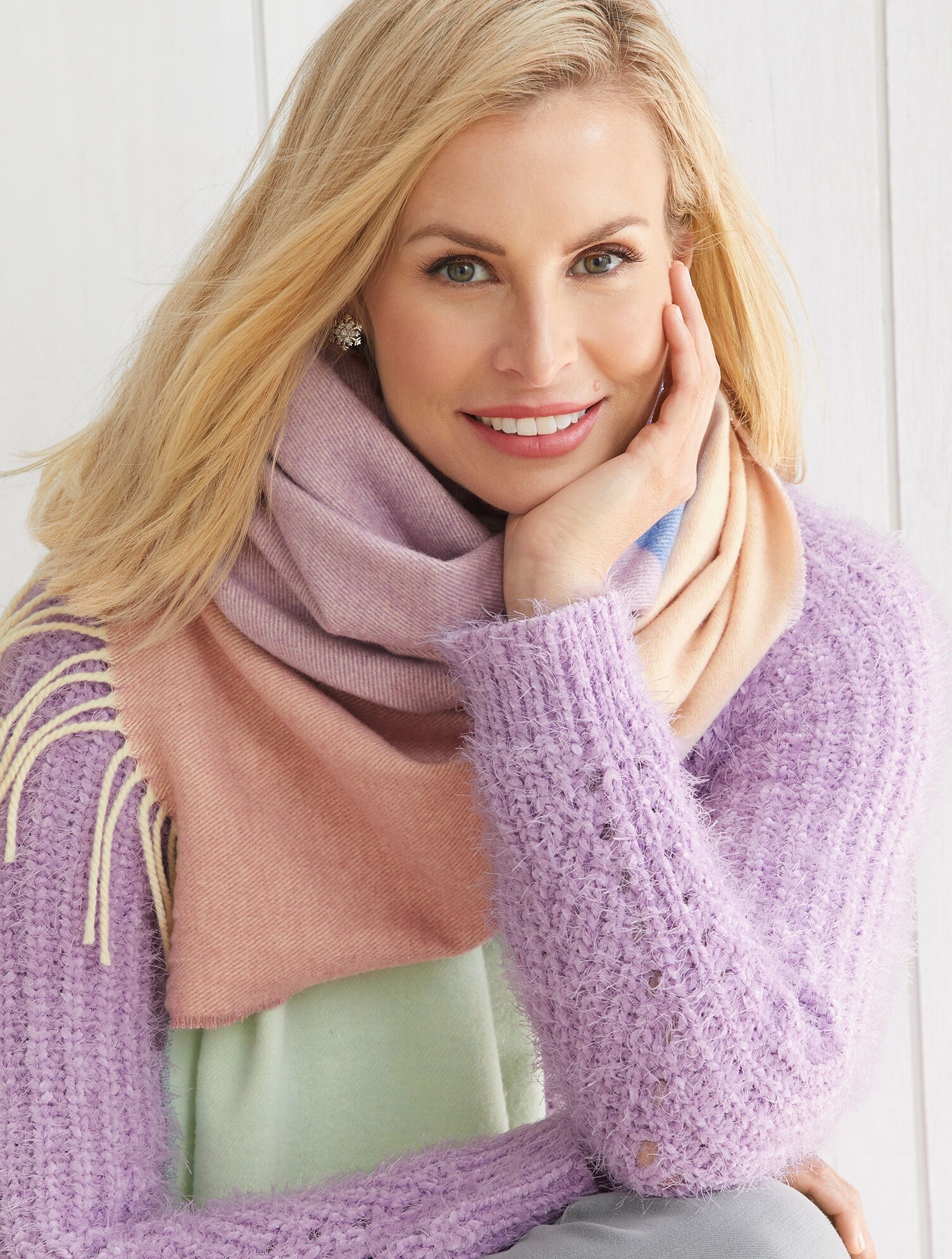 Cozy Colorblock Scarf | Talbots