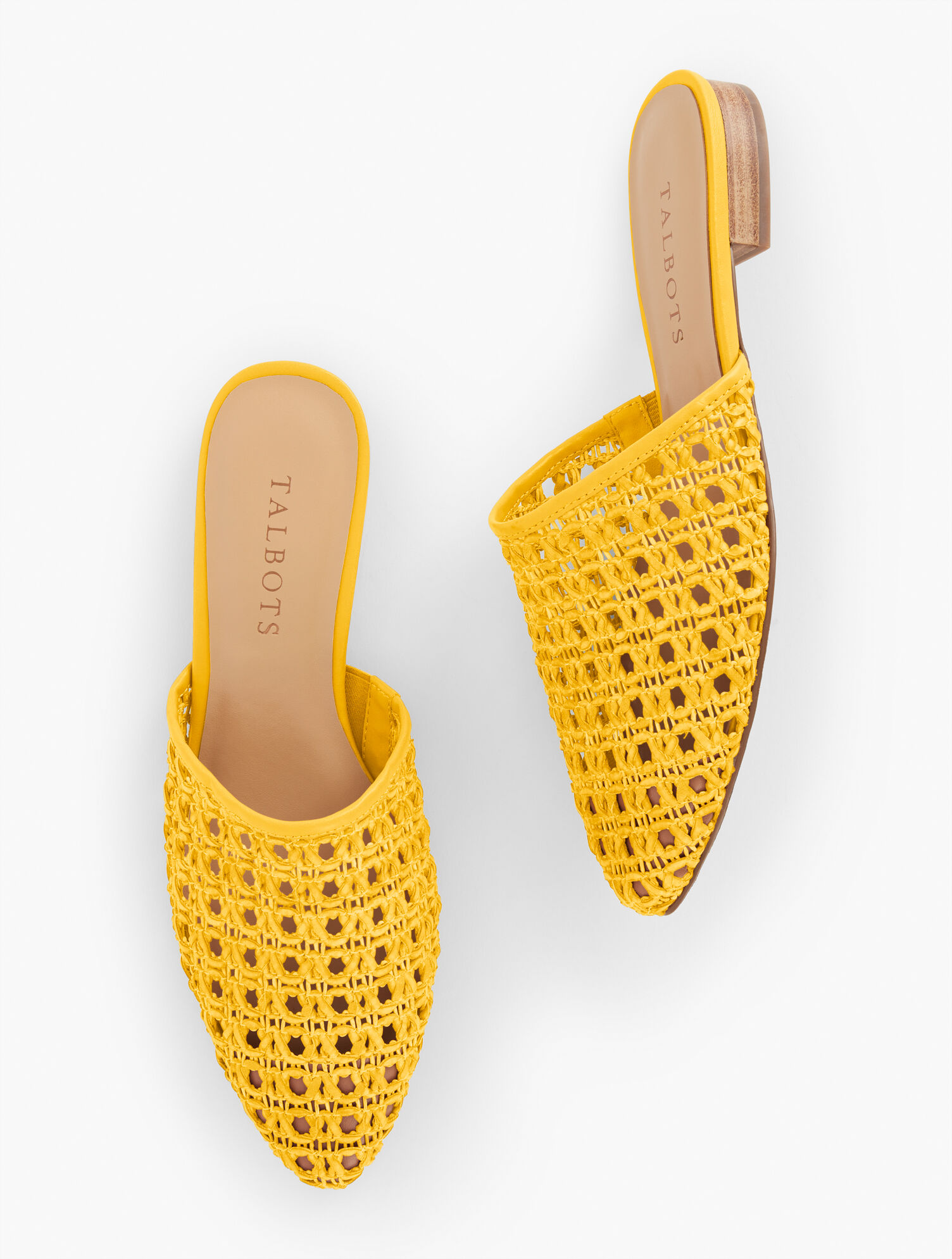 Edison Woven Nappa Mules | Talbots