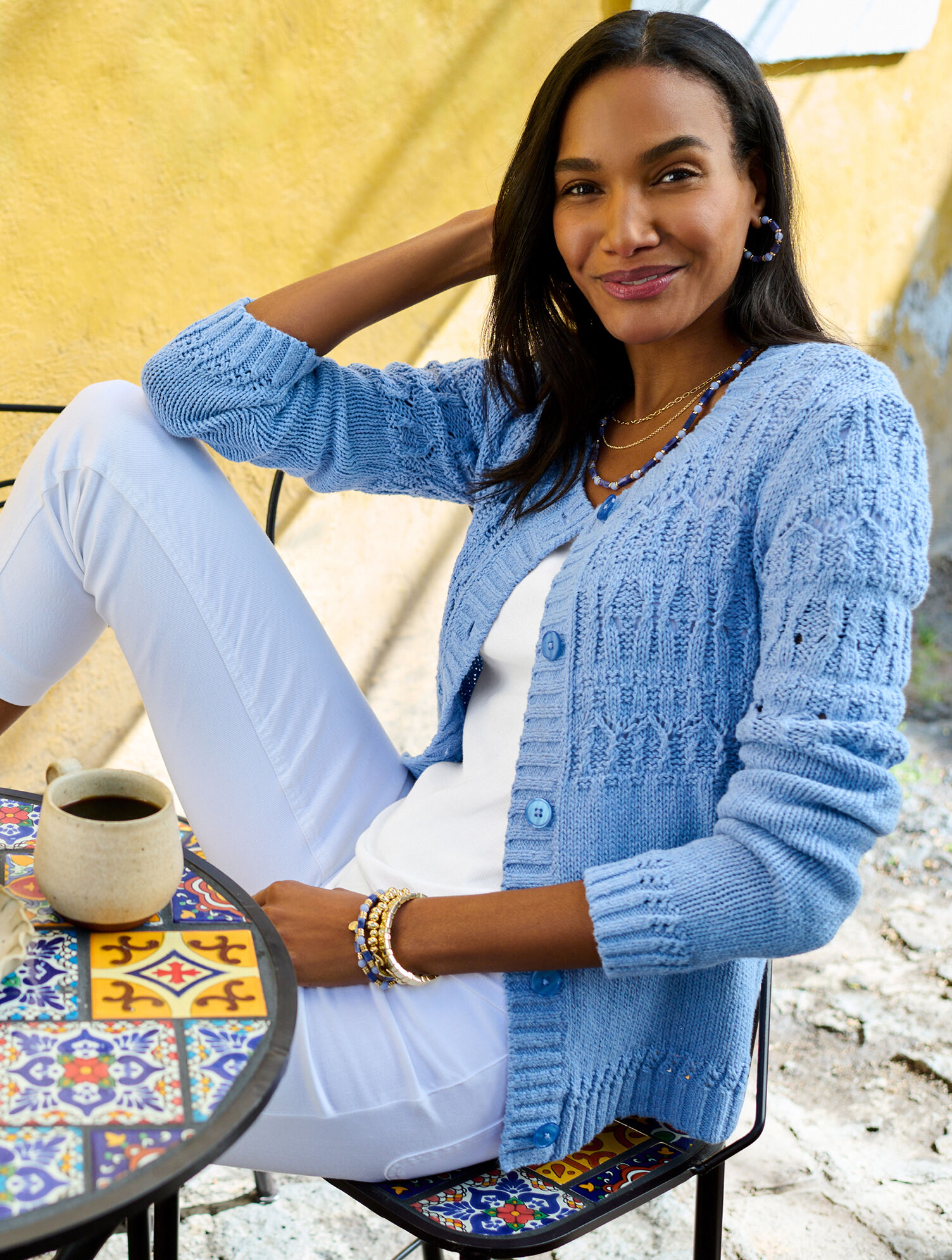 Pointelle Stitch Cardigan | Talbots