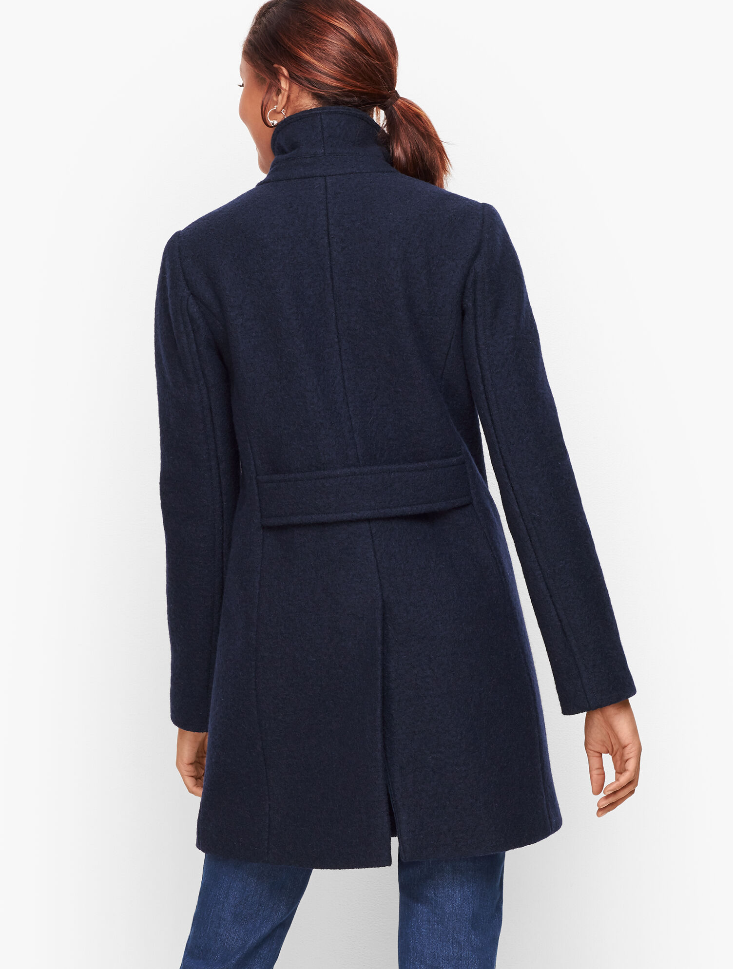 Boiled Wool Double Breasted Coat | Talbots
