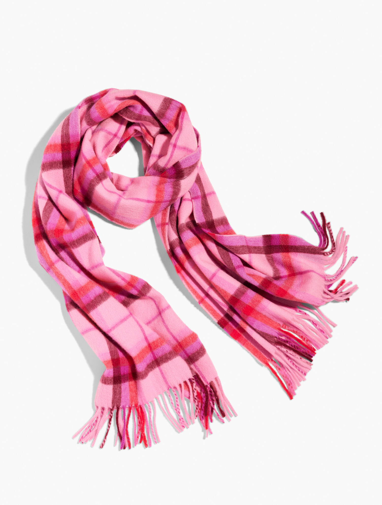 Cashmere Waterweave Scarf - Merry Plaid | Talbots