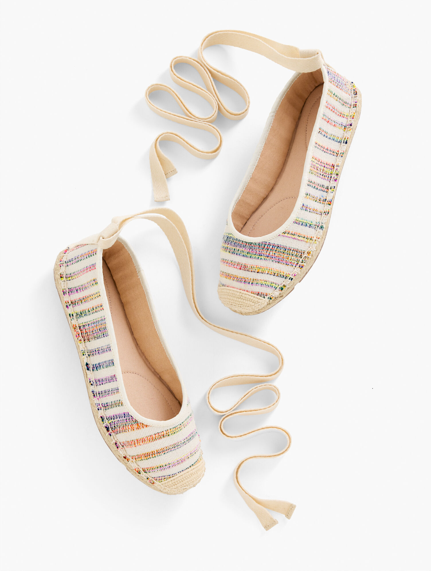 Izzy Striped Canvas Espadrille Flats | Talbots