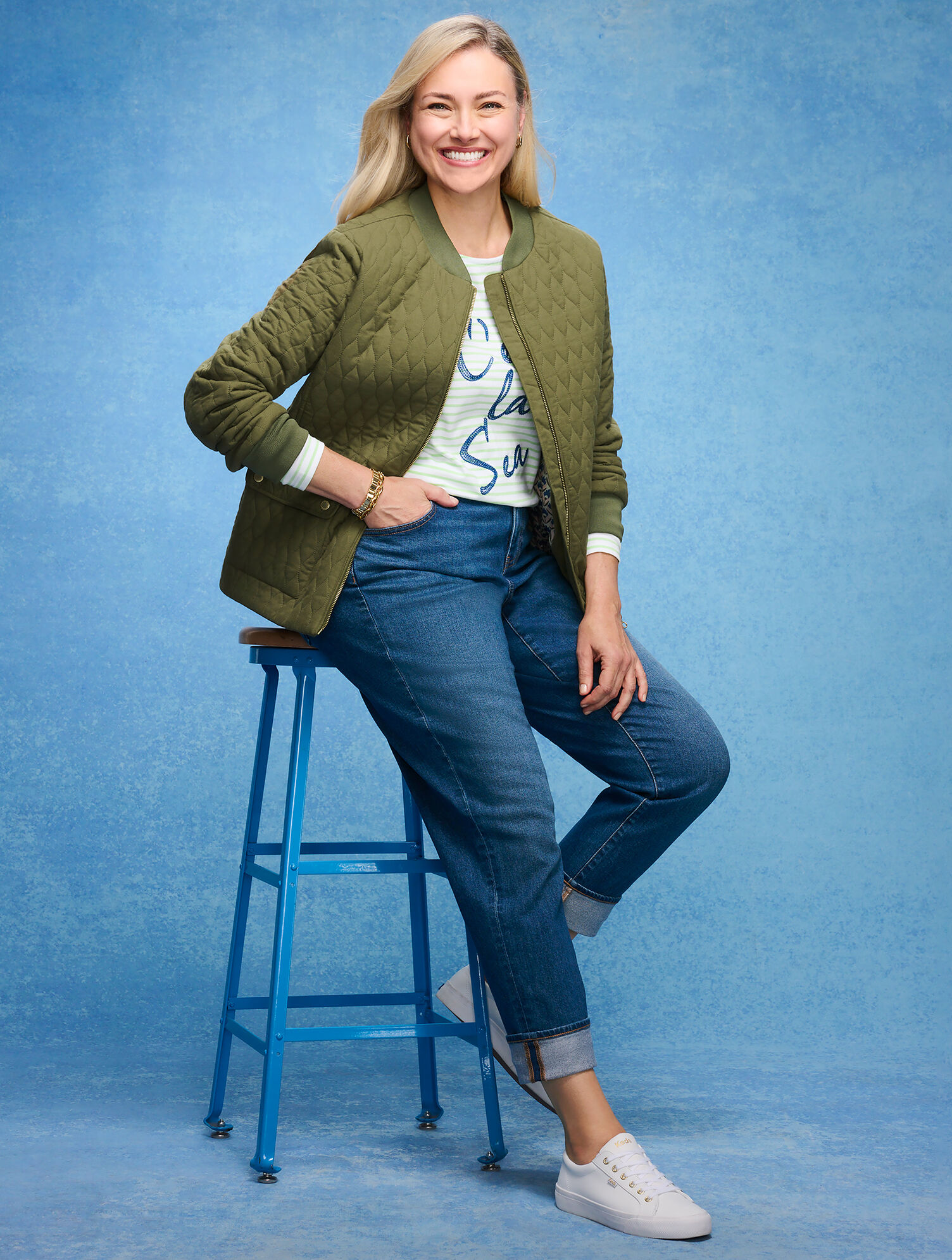 High Waist Relaxed Leg Jeans - Stillwell Wash | Talbots