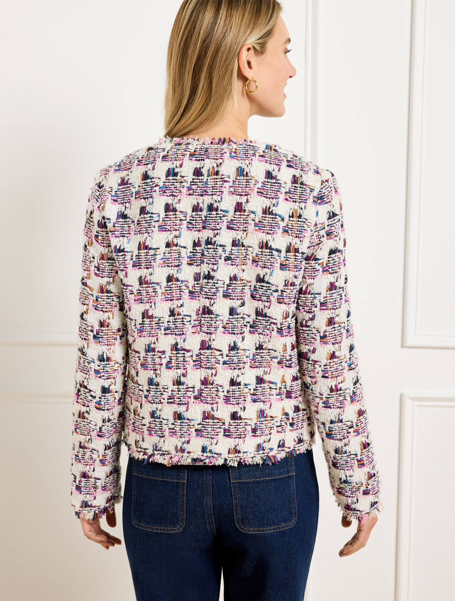 Collarless Tweed Jacket | Talbots