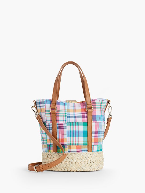 Madras Plaid Bucket Satchel | Talbots