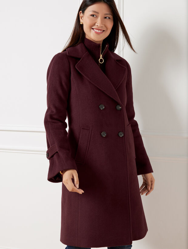 Double Breasted Wool Blend Coat | Talbots