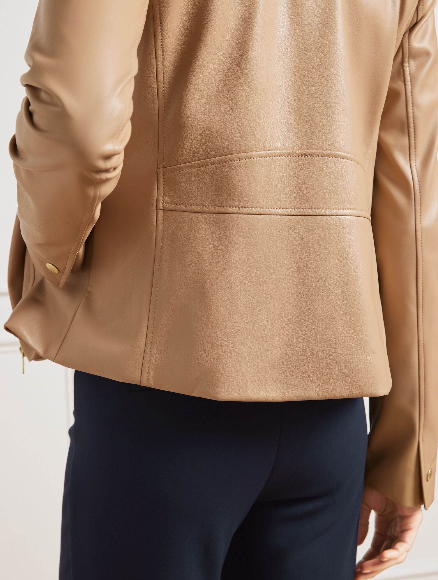 Faux Leather Moto Jacket | Talbots