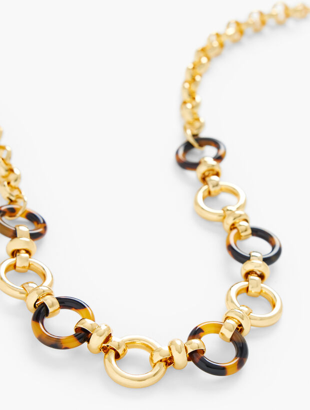 Tortoiseshell Link Necklace | Talbots