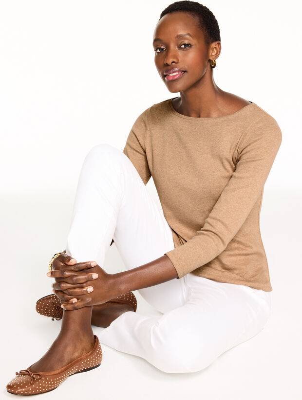 Bateau Neck Tee - Heather | Talbots