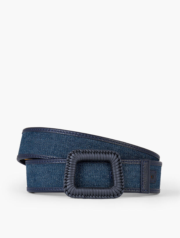 Woven Buckle Denim Belt | Talbots