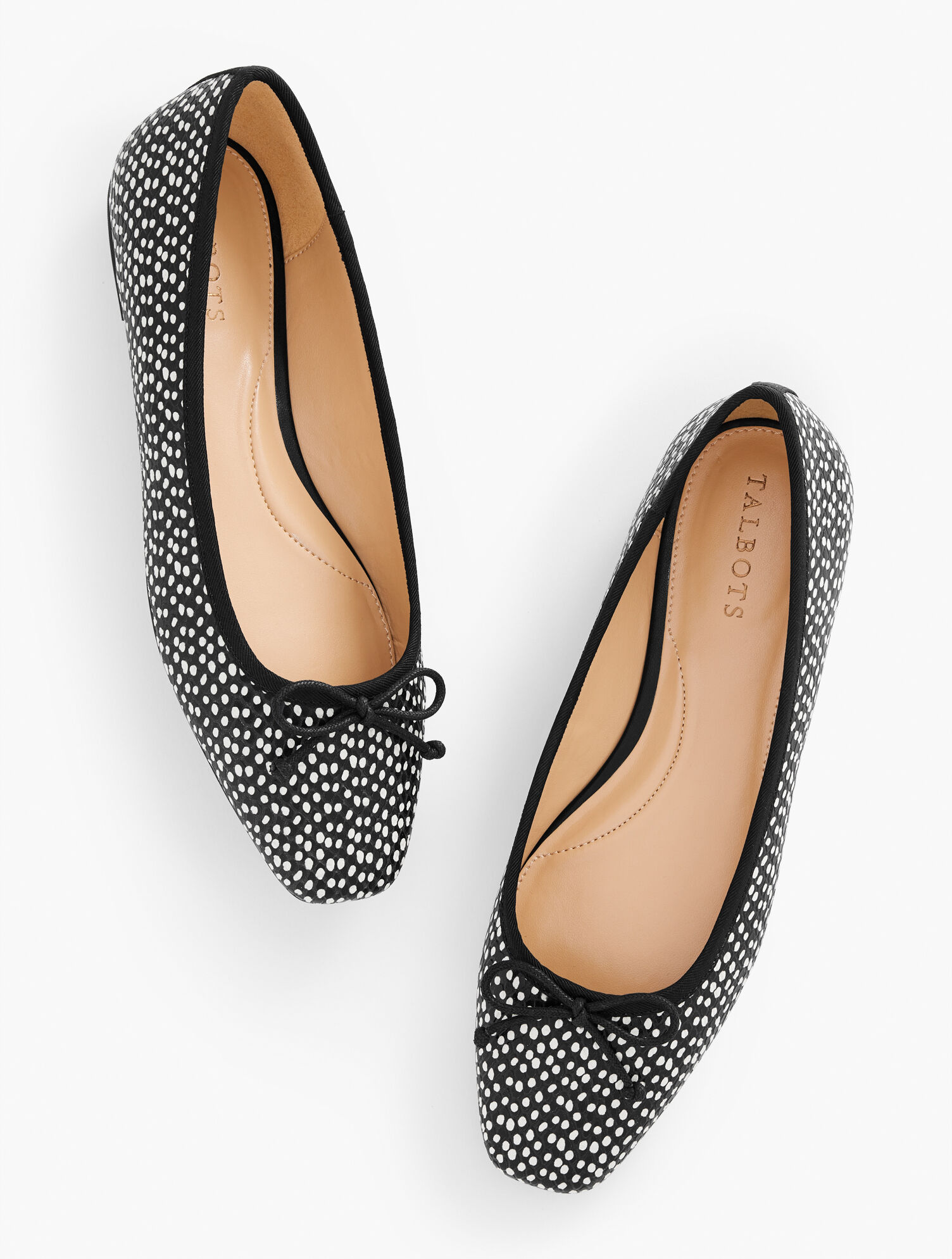 Tinsley Bow Leather Ballet Flats - Ocelot | Talbots