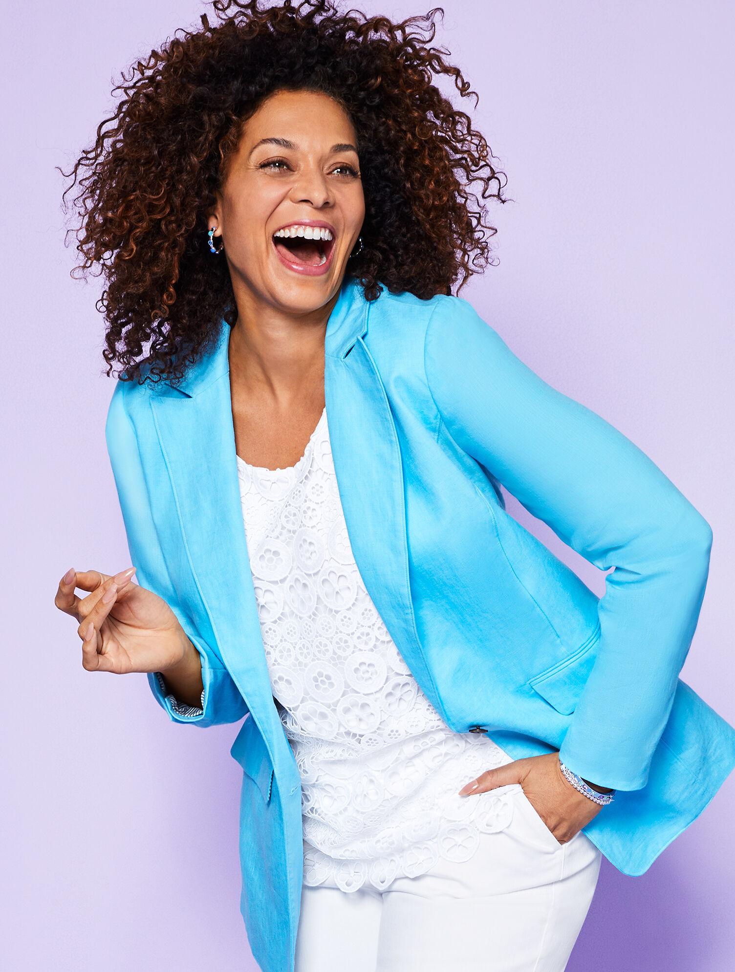 Lace Trim Knit Shell | Talbots