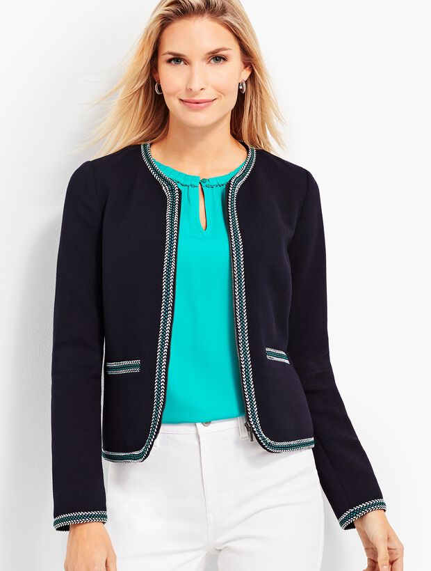Braided-Trim Jacket | Talbots