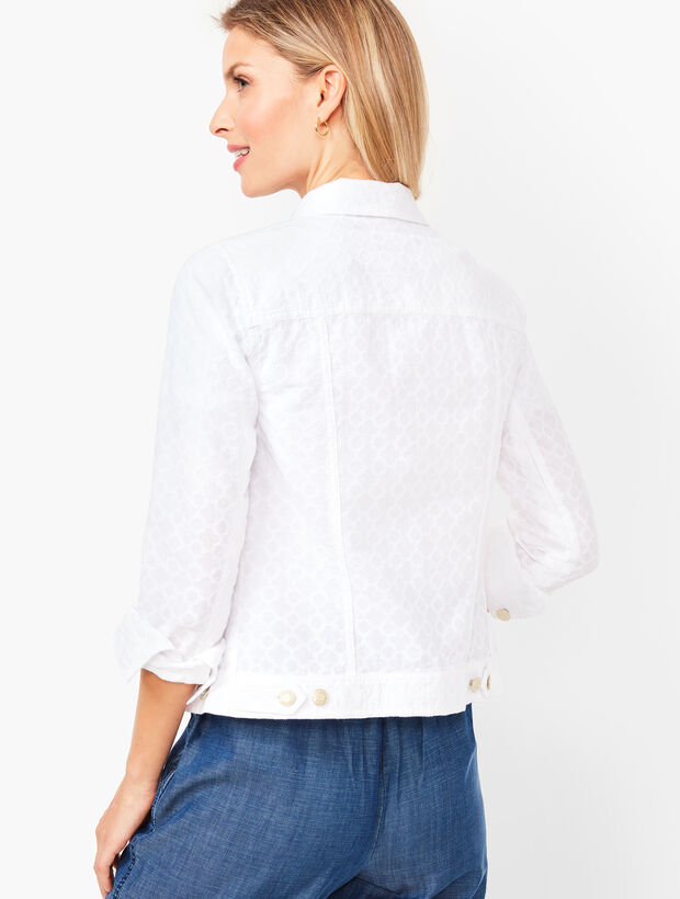 Embroidered Eyelet Jean Jacket | Talbots