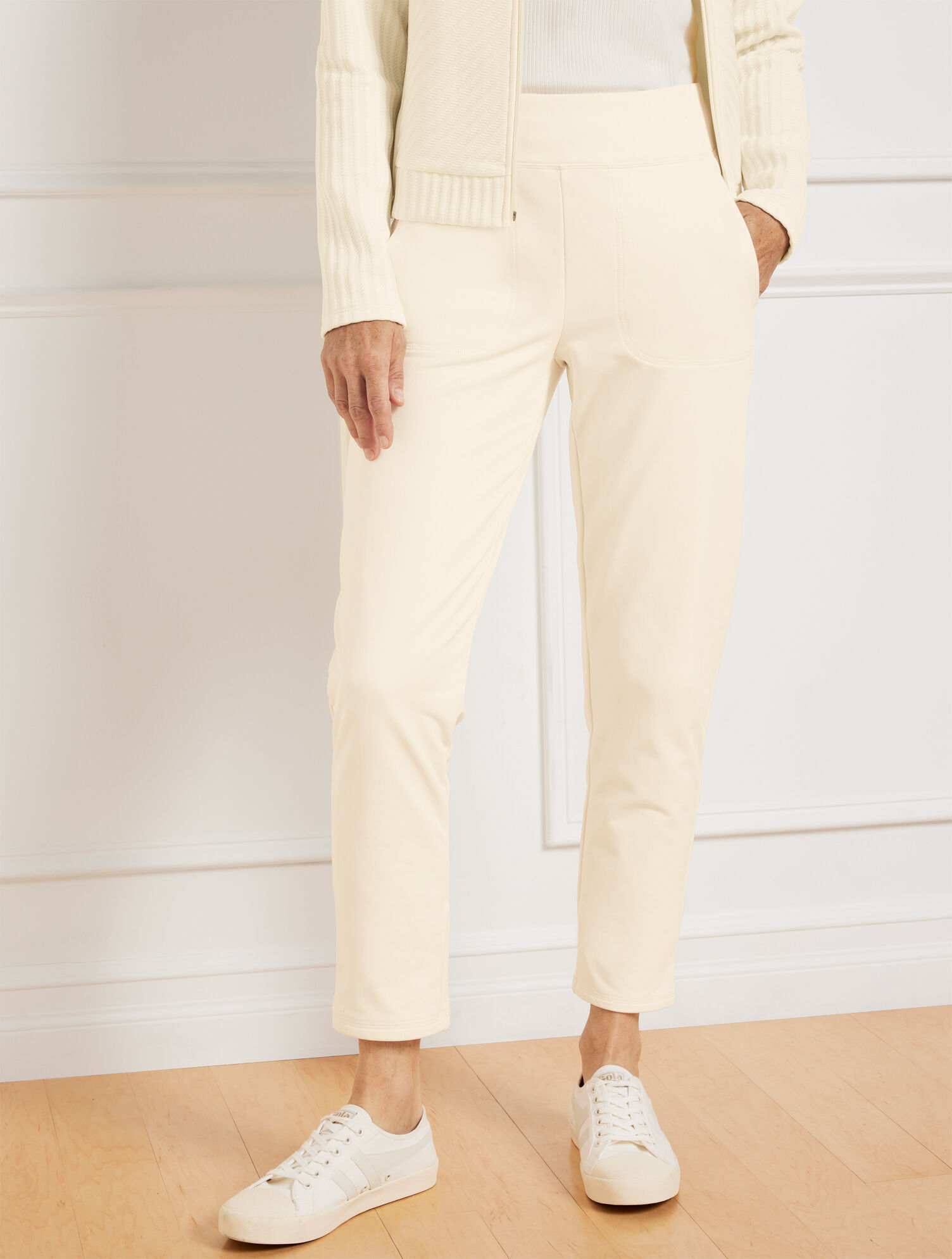 Luxe Fleeceback Tapered Leg Pants | Talbots