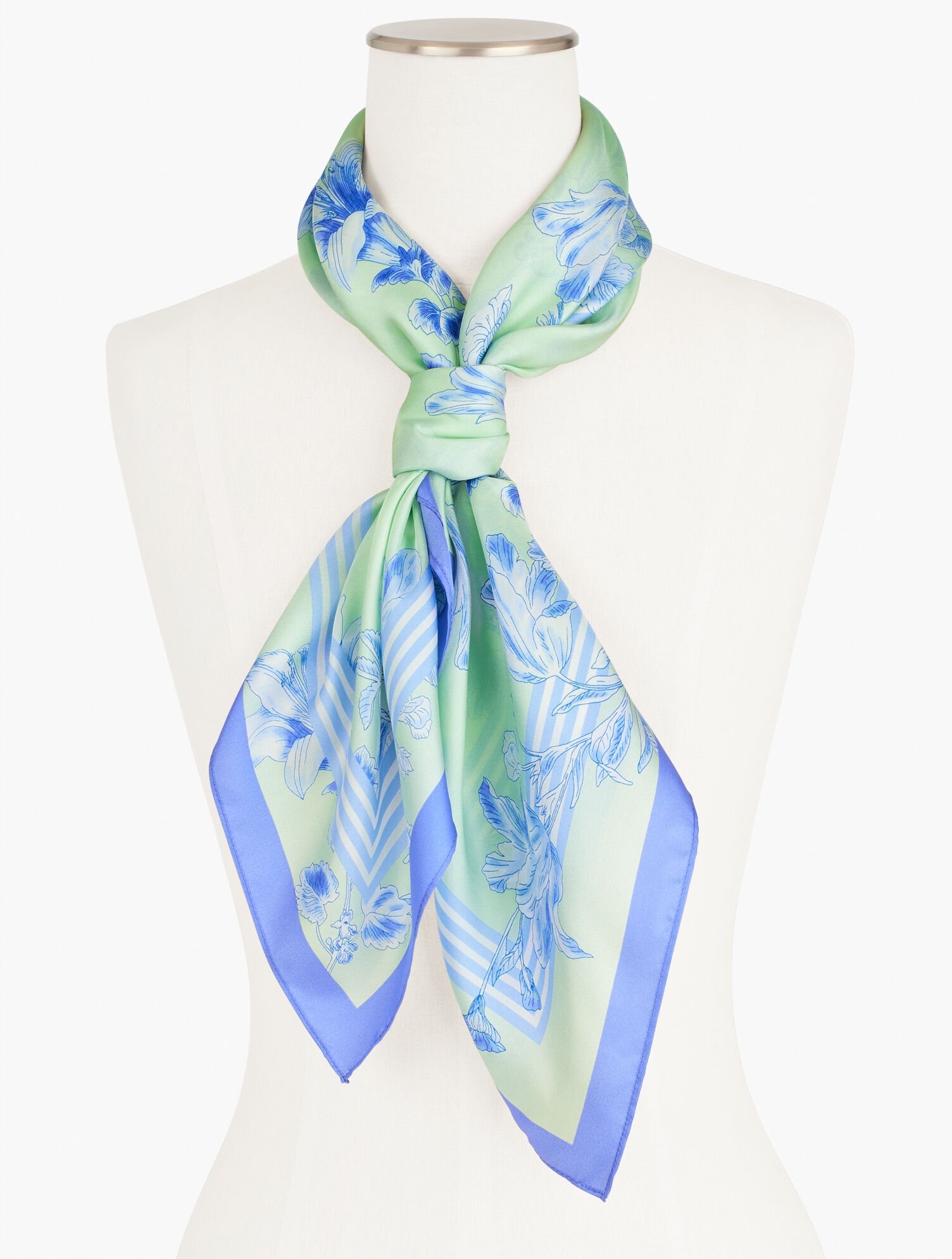 Tonal Blossoms Square Scarf | Talbots