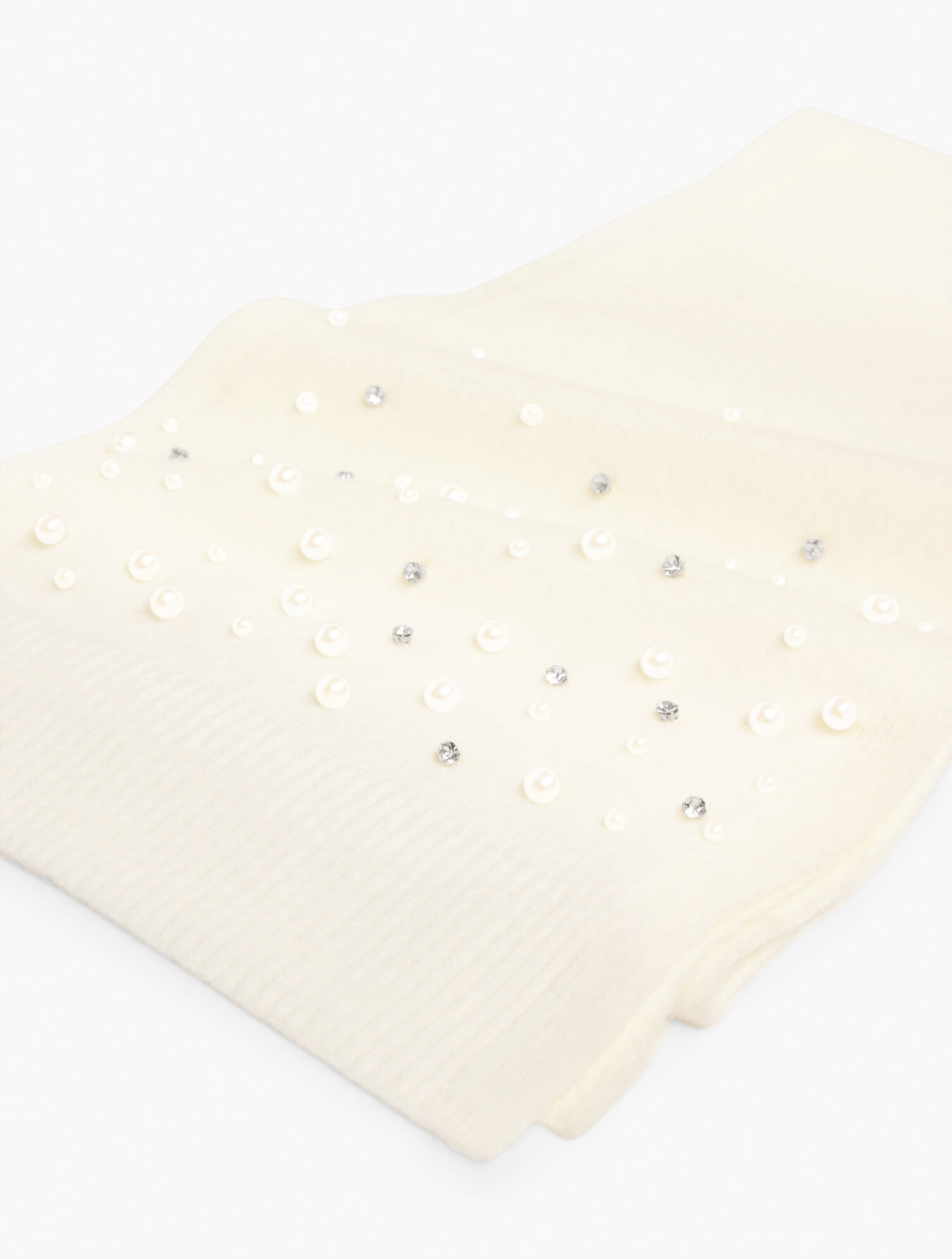 Pearl & Rhinestone Embellished Scarf | Talbots