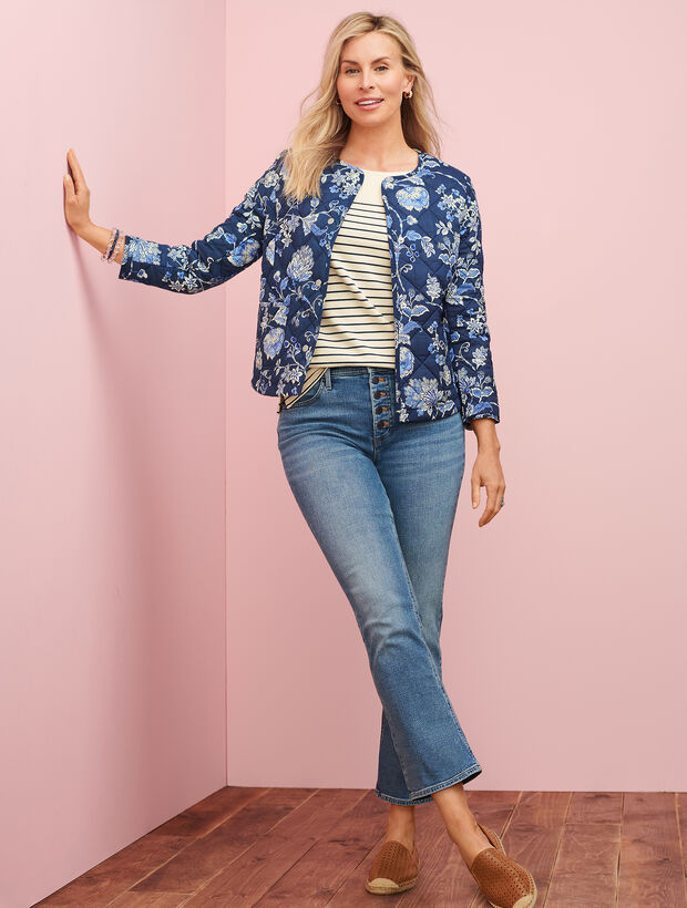 Jacobean Quilted Jacket | Talbots