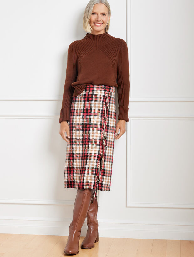 Fringe Wrap Skirt - Amazing Plaid | Talbots