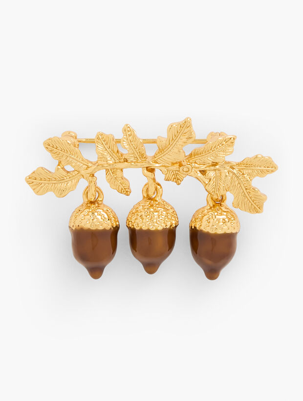 Acorn Branch Brooch | Talbots