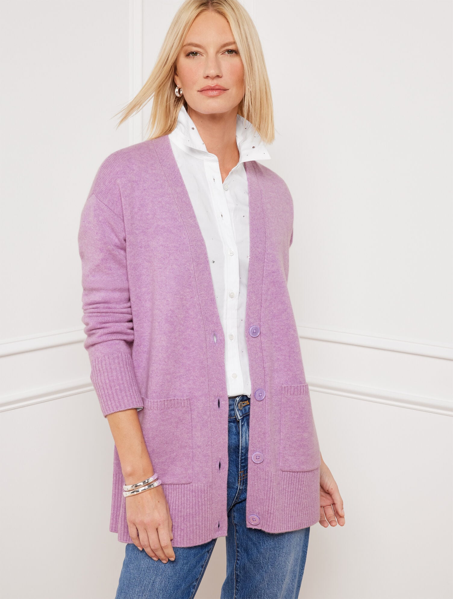 Cashmere V-Neck Cardigan | Talbots