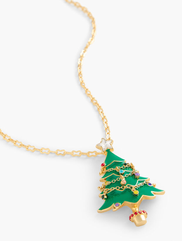Christmas Tree Pendant Necklace | Talbots