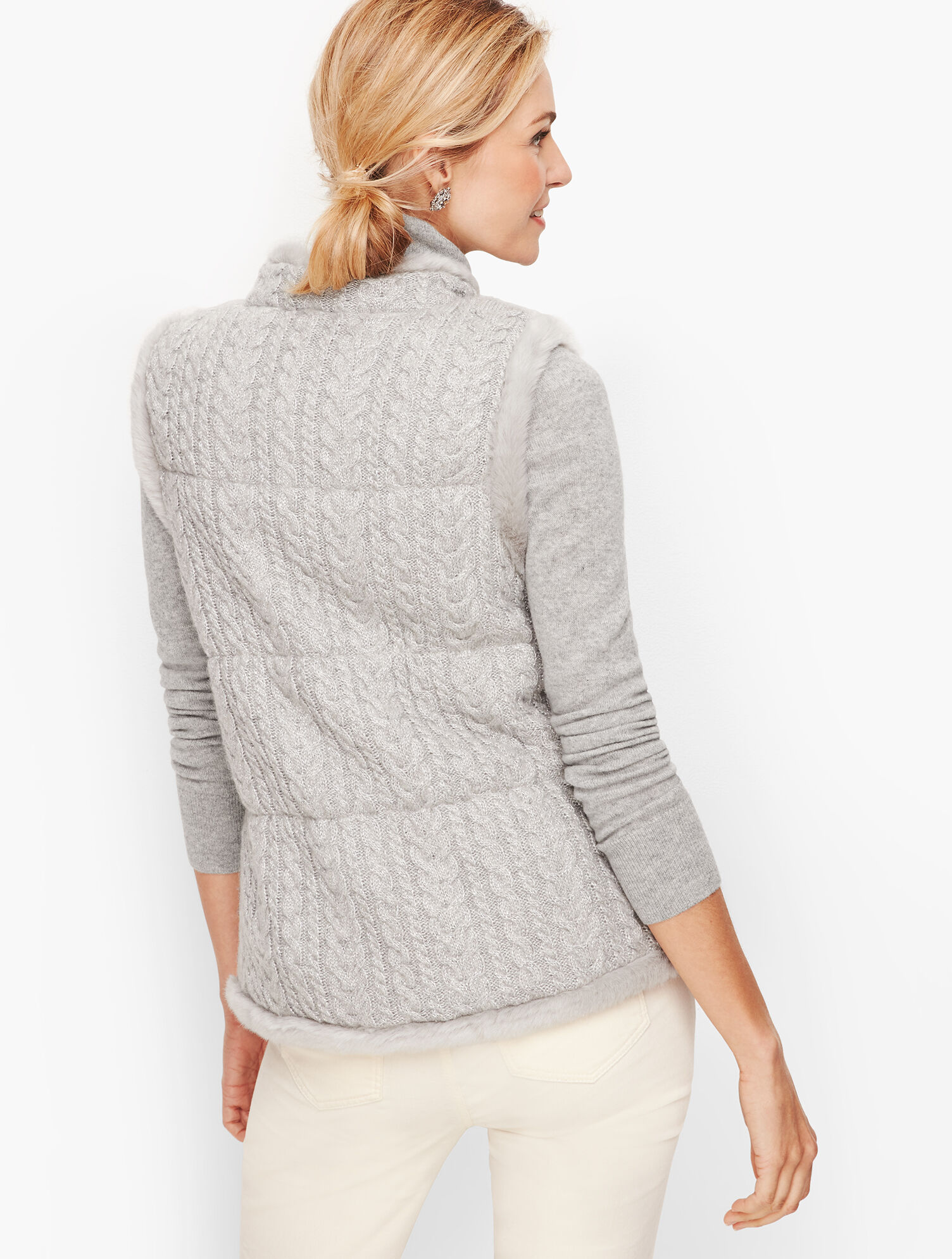 CableKnit Sweater Vest - Lurex® | Talbots