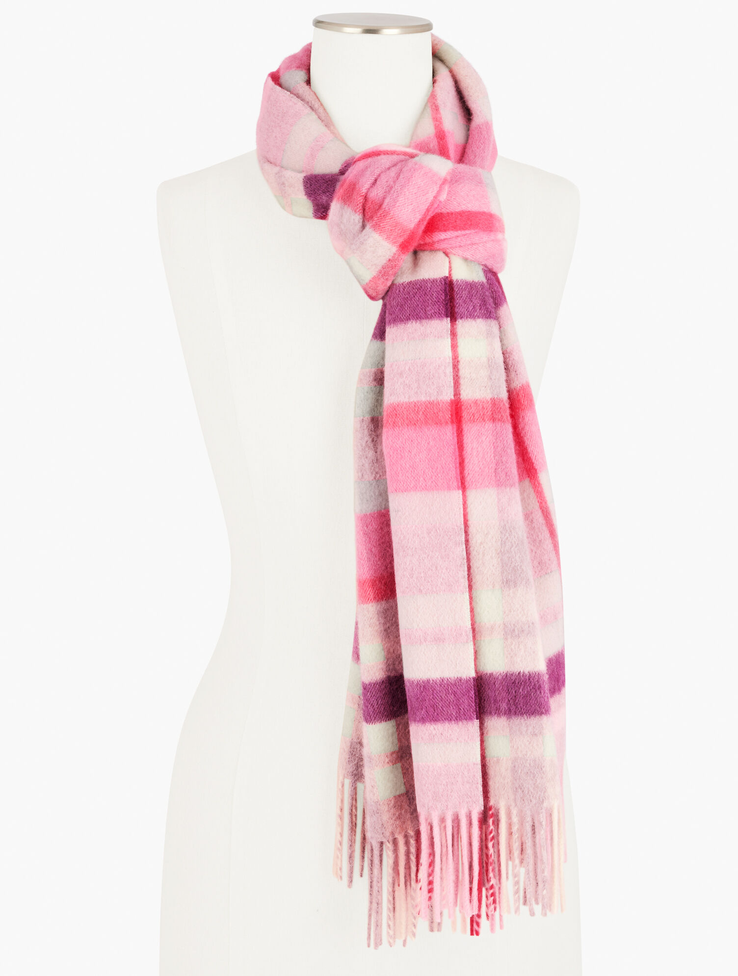 Cashmere Waterweave Scarf - Winter Coral | Talbots