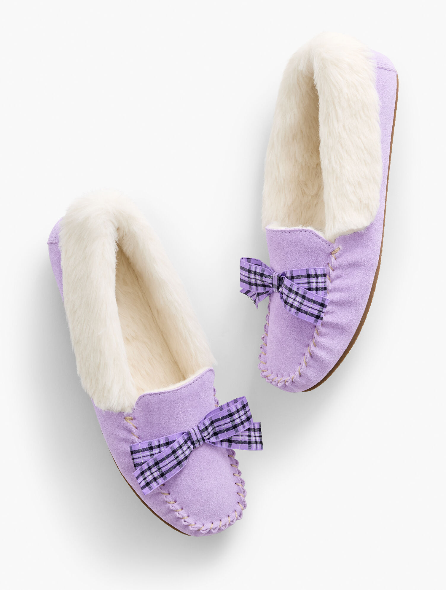 Ruby Bow Suede Moccasins | Talbots