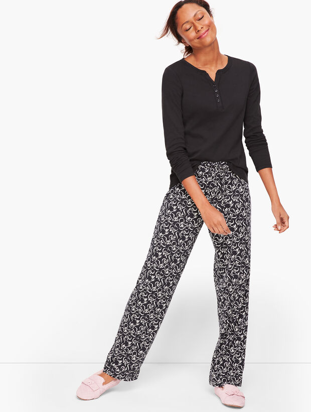 Pajama Set - Swirly Bow Prints | Talbots