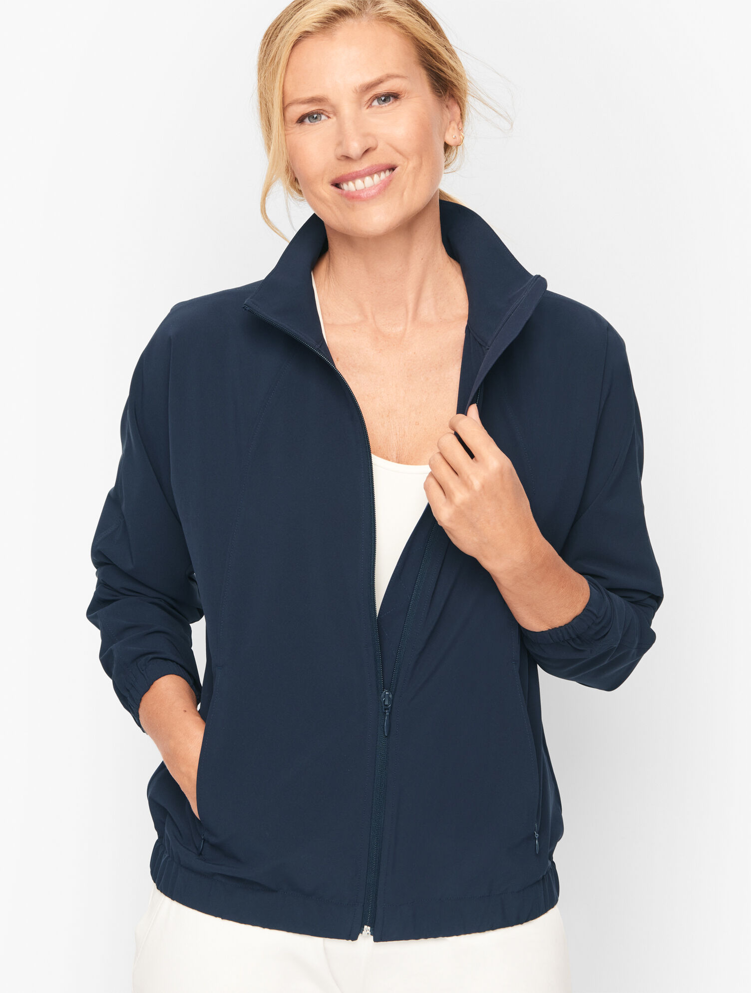 Lightweight Stretch Bomber Jacket | Talbots