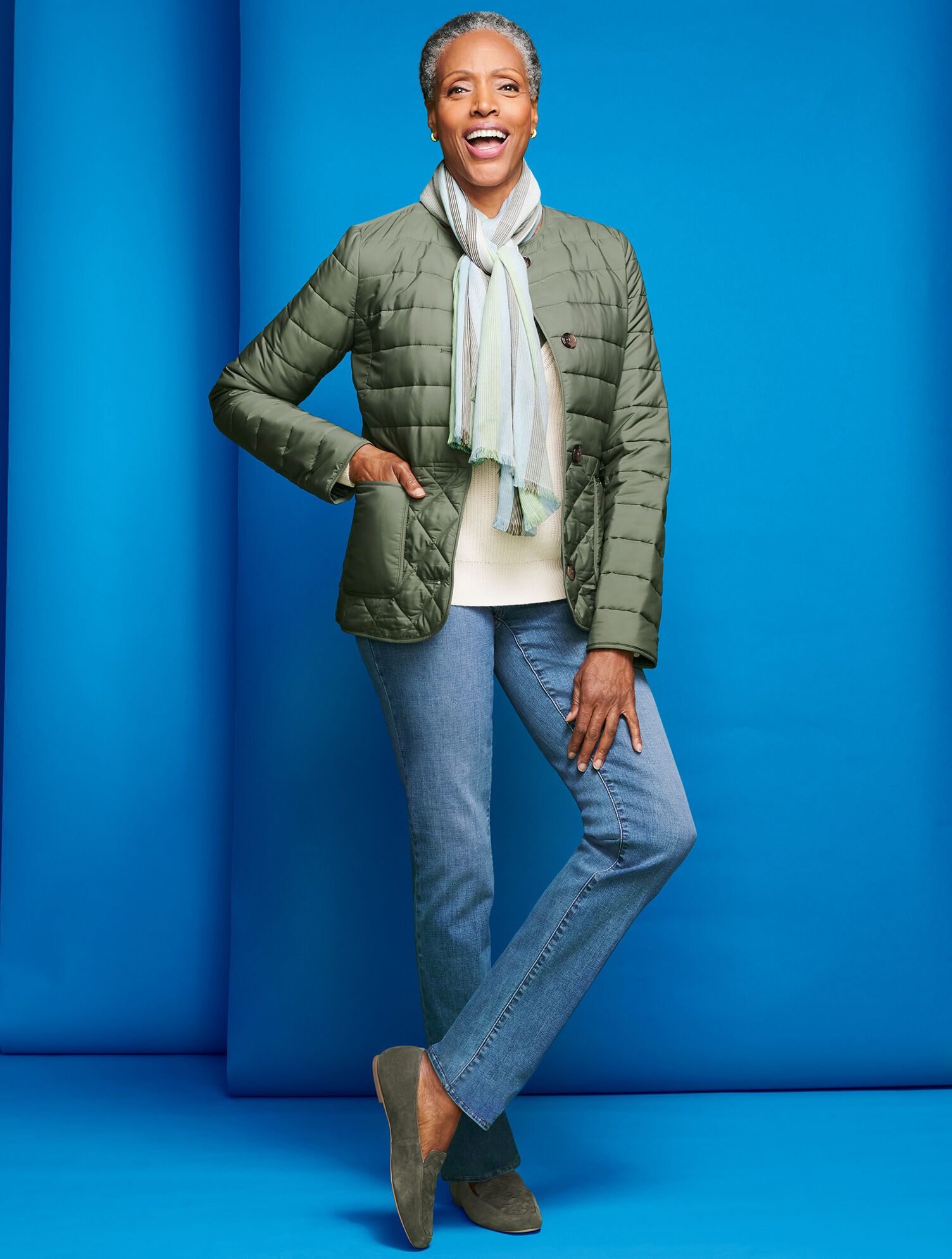 Multi Stripe Oblong Scarf | Talbots