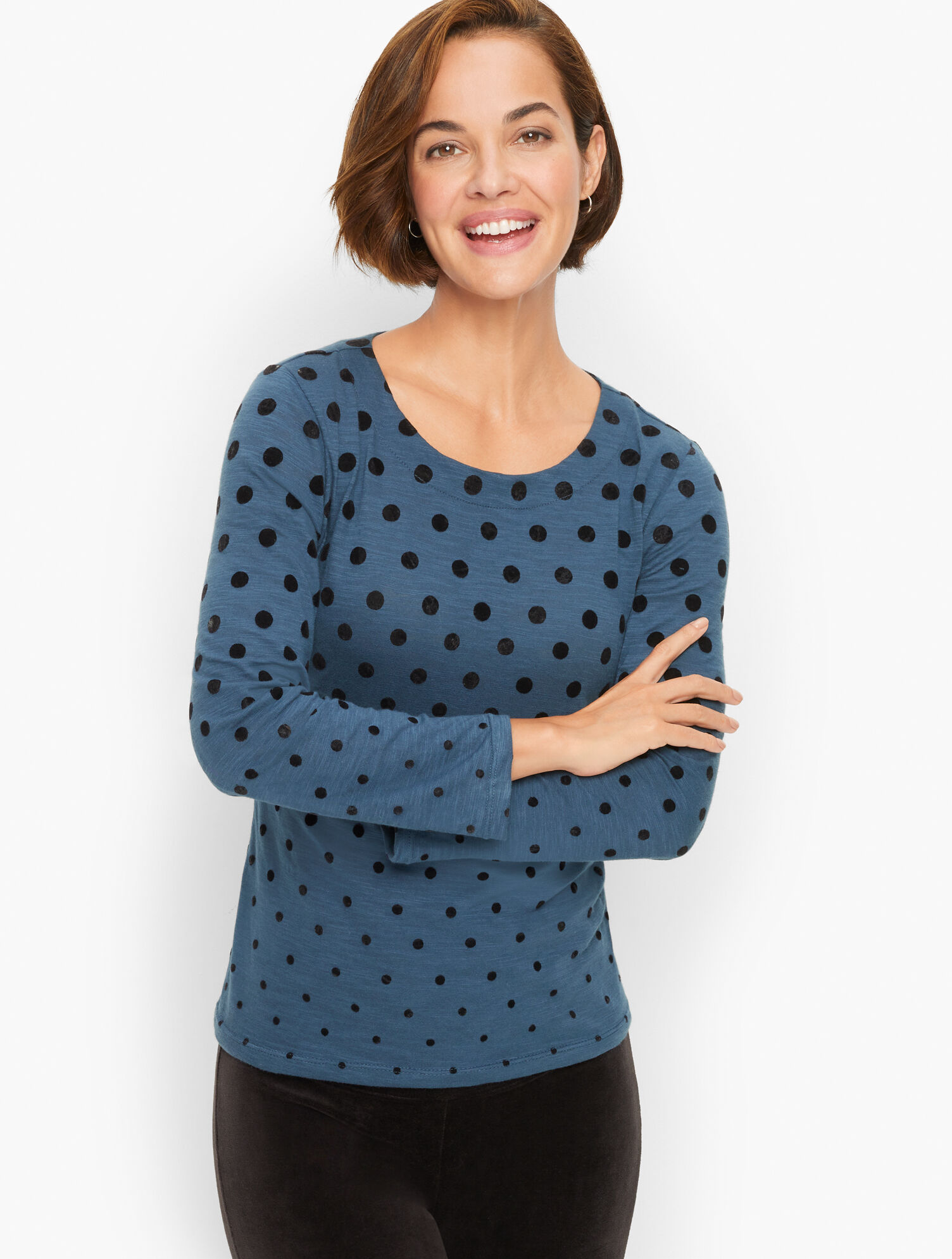 Cotton Scoop Neck Tee | Talbots
