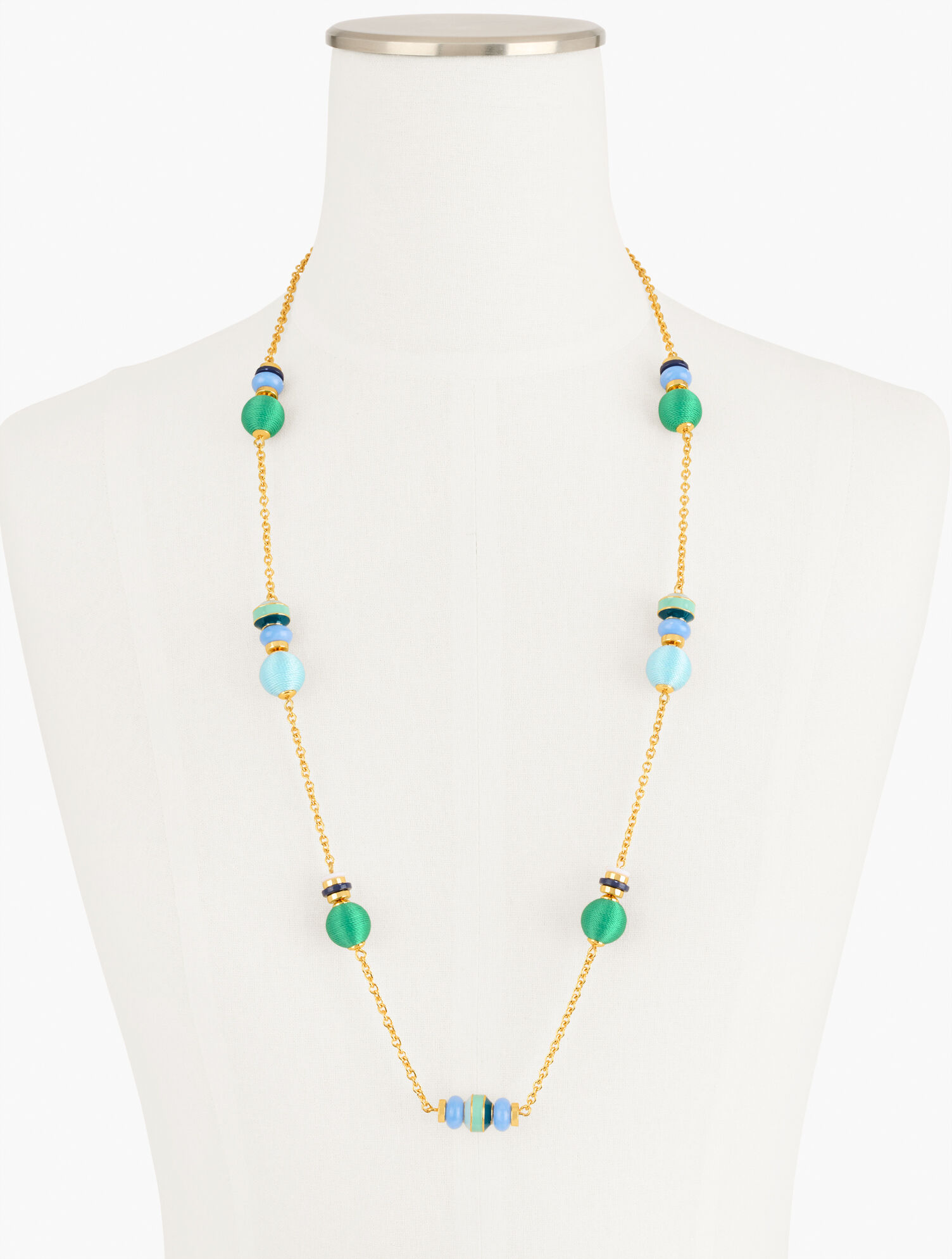 Thread Wrap Bead Station Necklace | Talbots