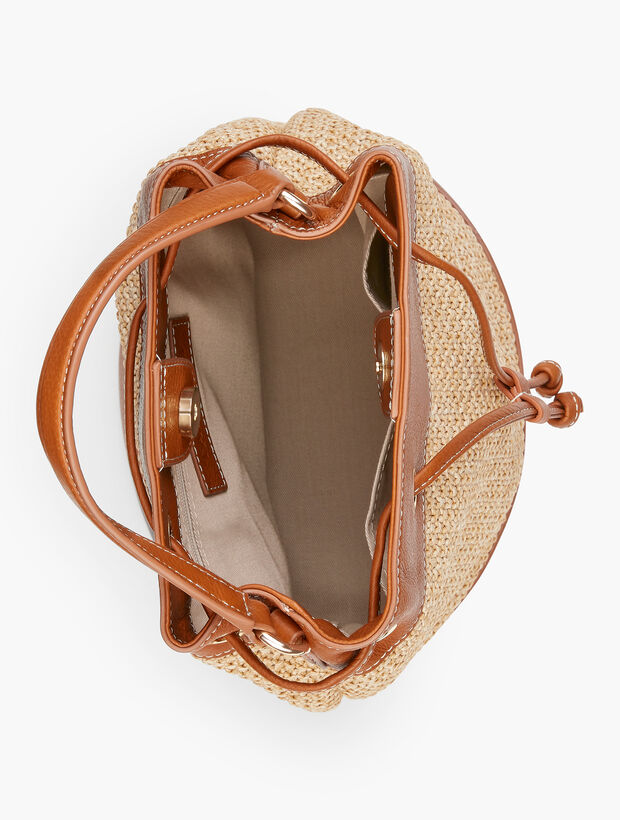 Crochet Straw Drawstring Bag | Talbots