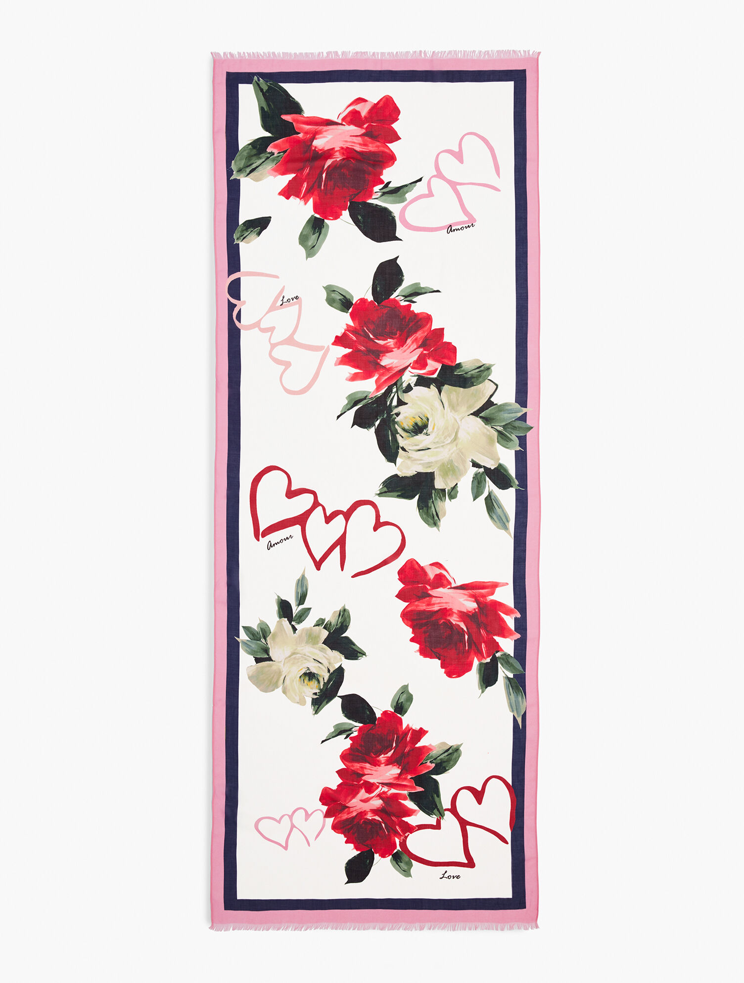 Roses & Hearts Scarf | Talbots