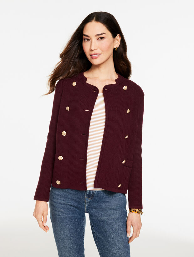Texture Stitch Double Breasted Jacket | Talbots