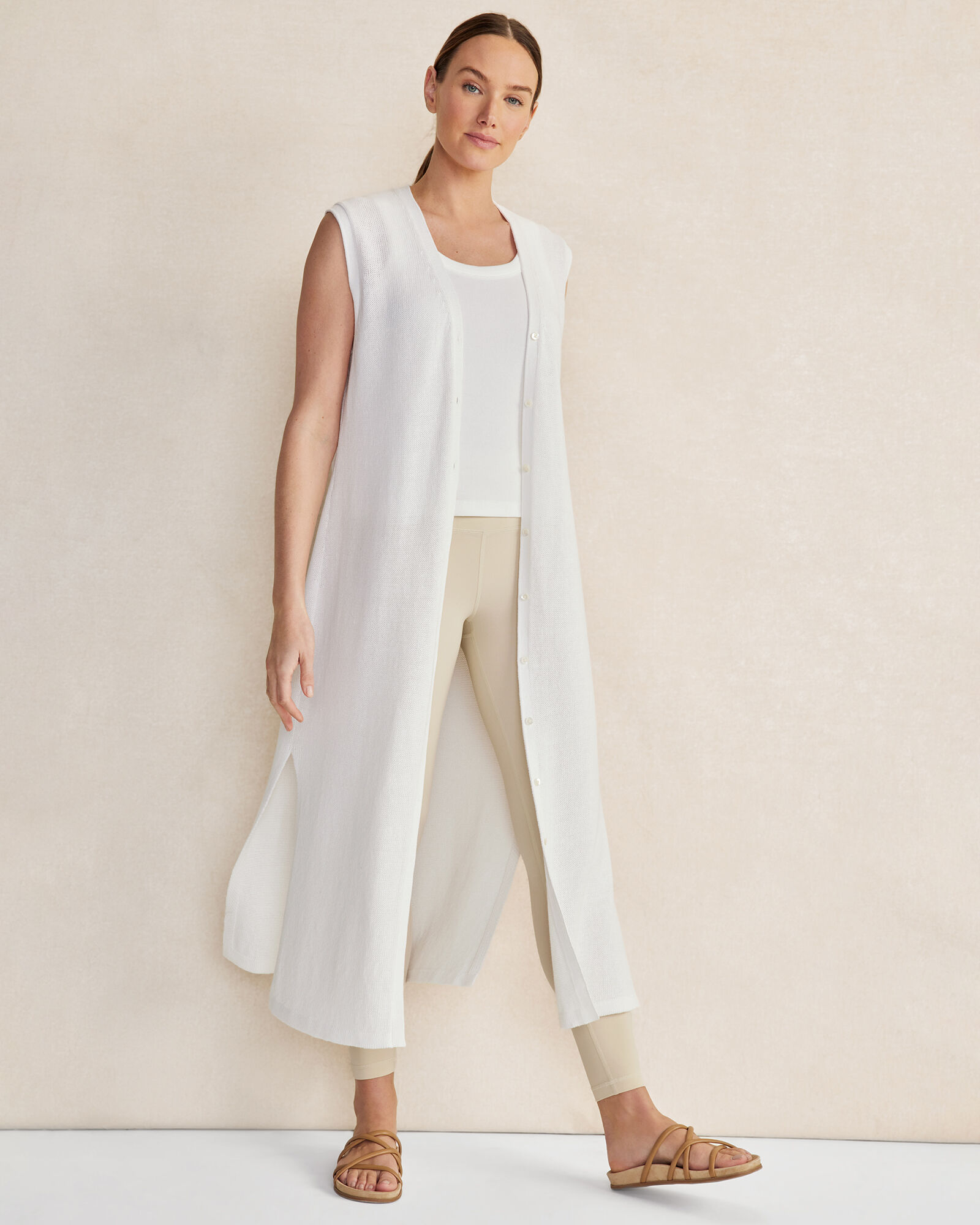 Organic Cotton Linen Sleeveless Duster | Haven Well Within