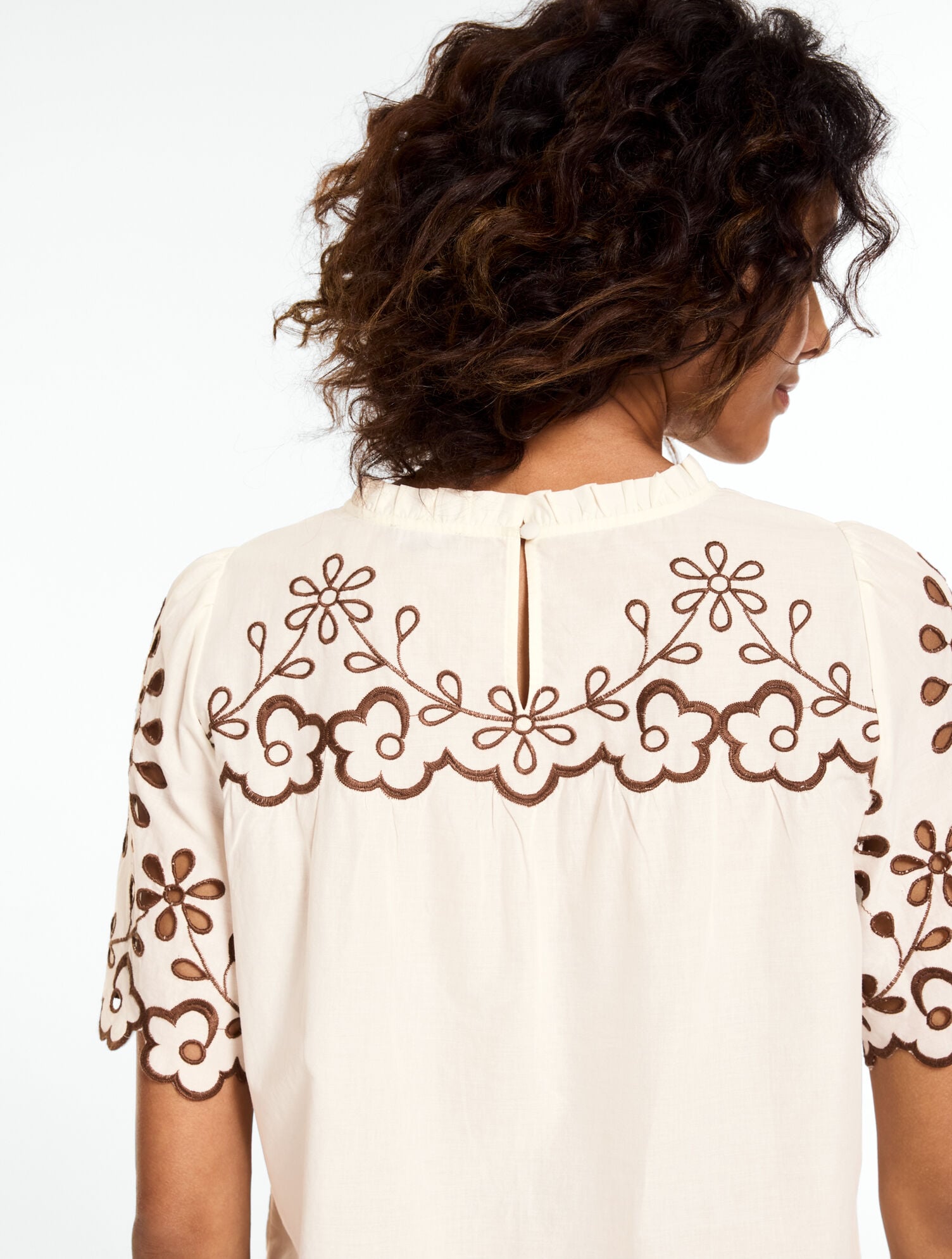 Embroidered Voile Top | Talbots