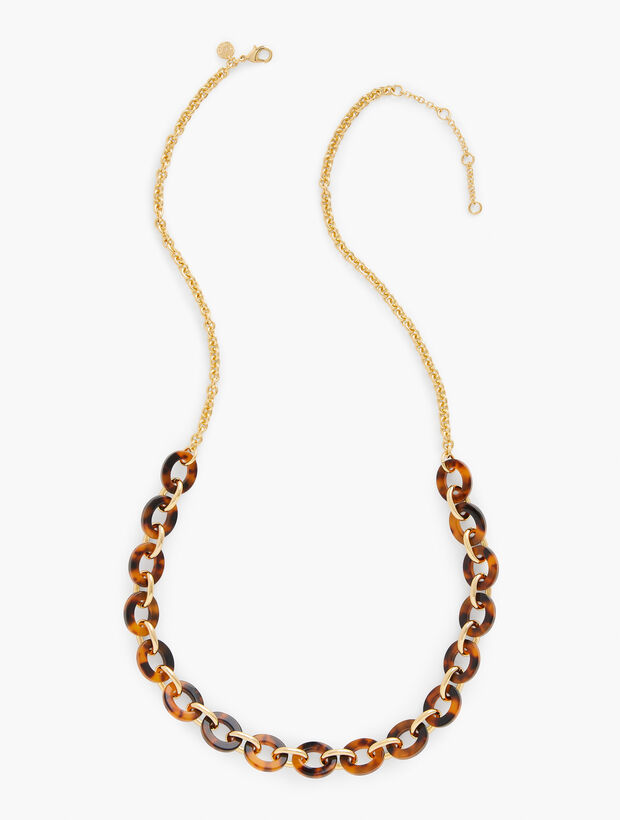 Tortoiseshell Link Necklace | Talbots
